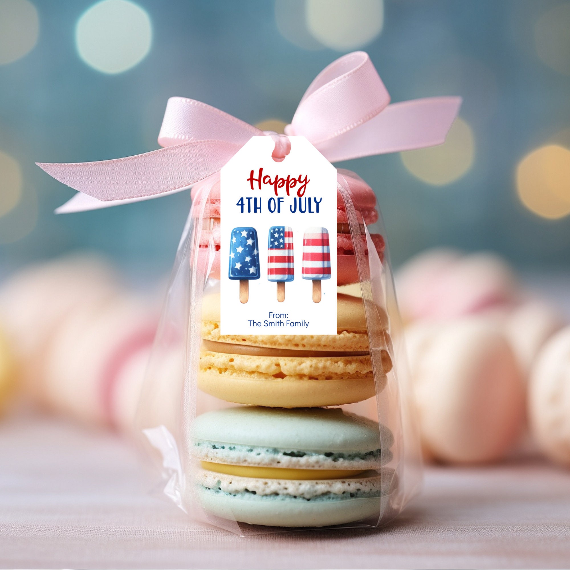 Editable Happy Fourth of July Gift Tag, Printable July 4th Tag ...