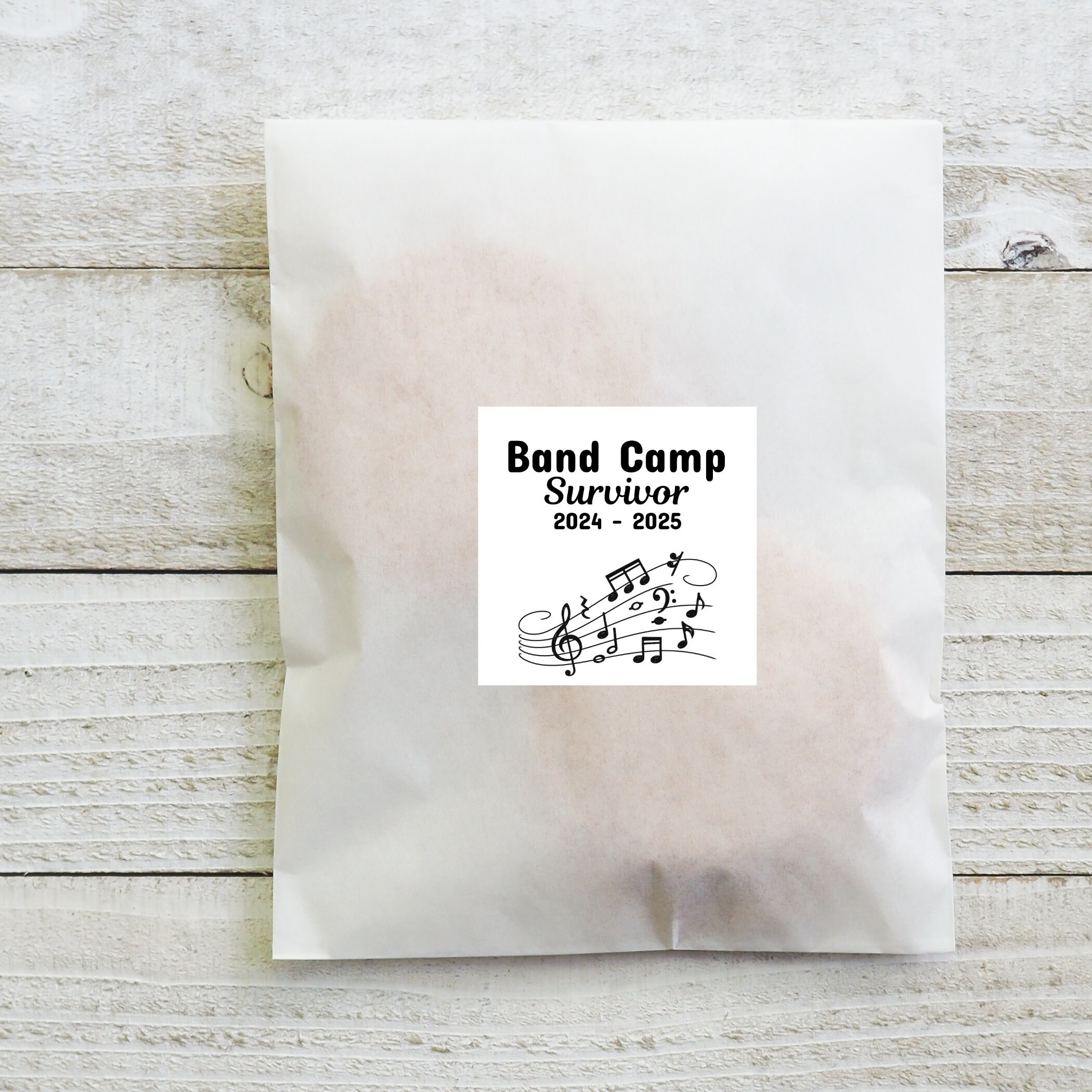 Band Camp Survivor Gift Tag, Printable Fine Arts Tags, Band Camp ...