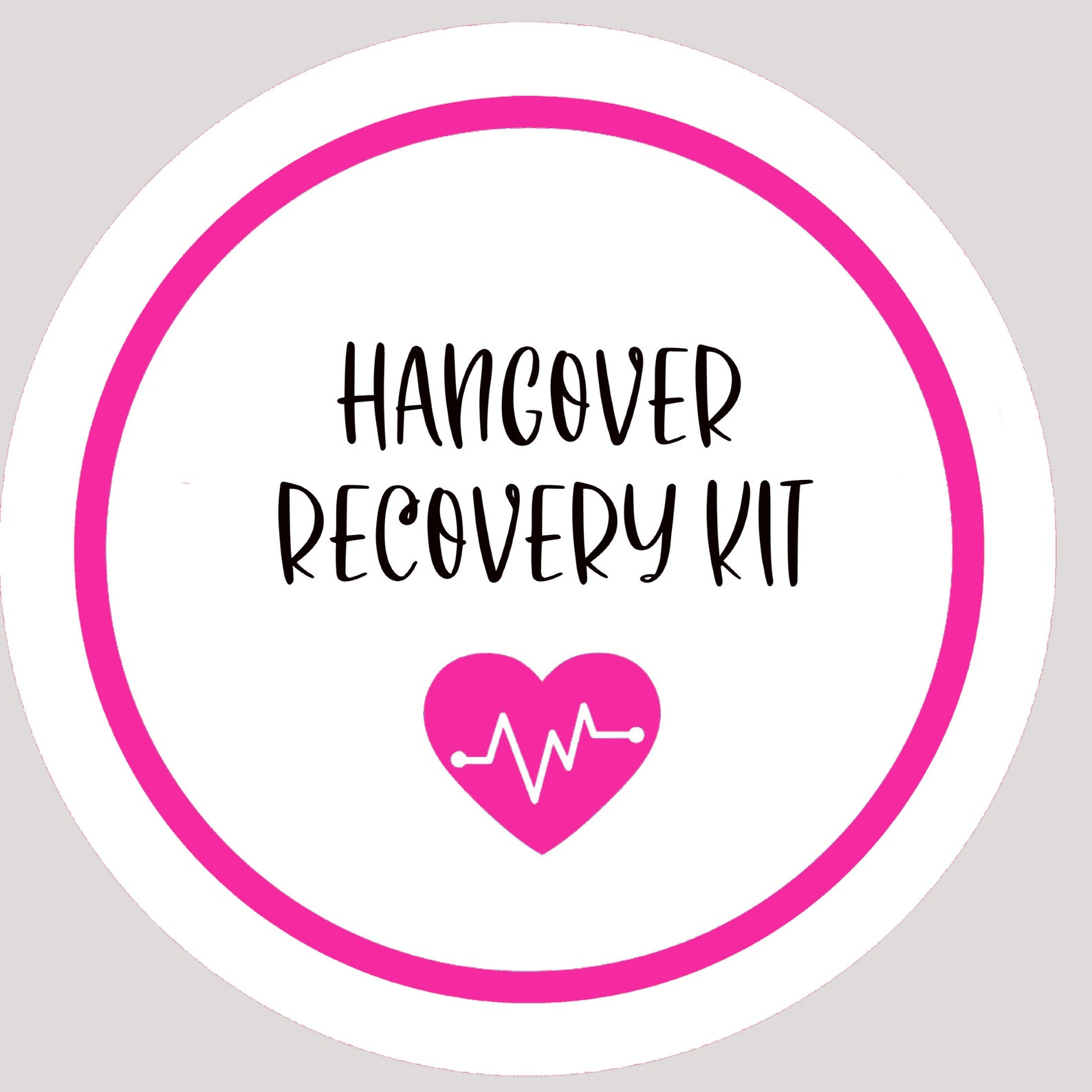 Birthday Hangover, Hangover Recovery Kit Sticker, Printable Hangover ...