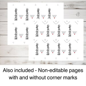 Welcome Bag Gift Tag Template Minimalist, Printable Wedding Tag ...