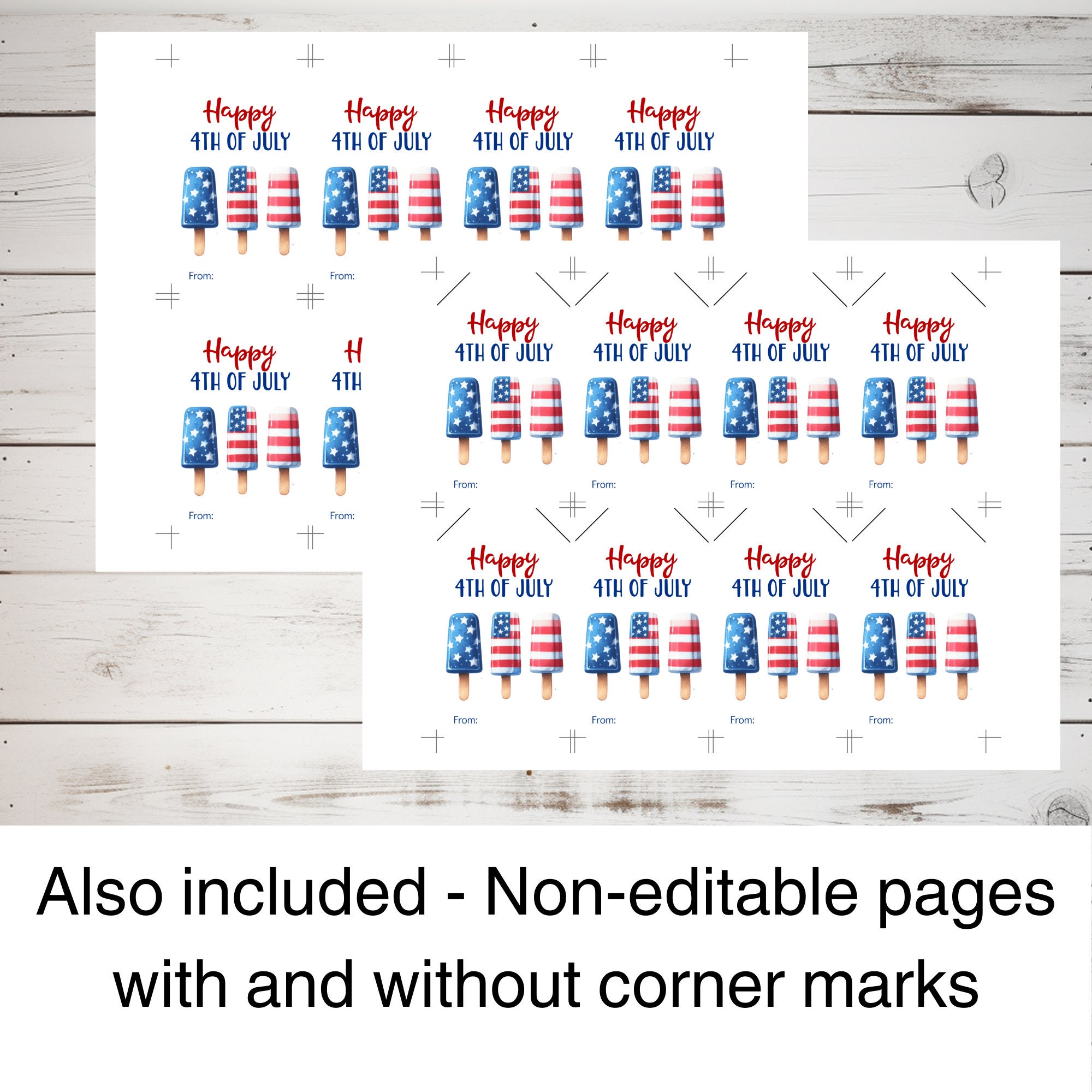 Editable Happy Fourth of July Gift Tag, Printable July 4th Tag ...