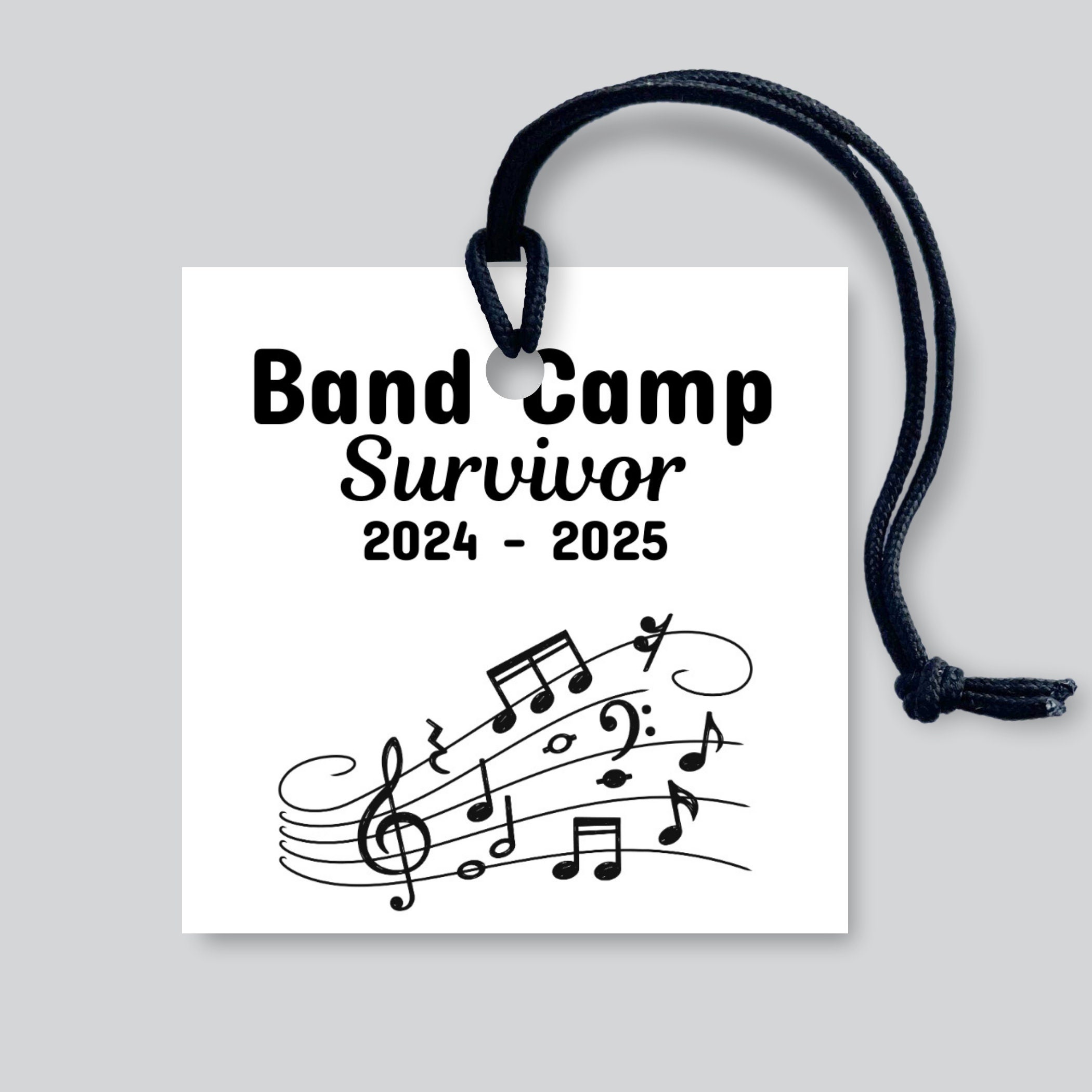 Band Camp Survivor Gift Tag, Printable Fine Arts Tags, Band Camp ...