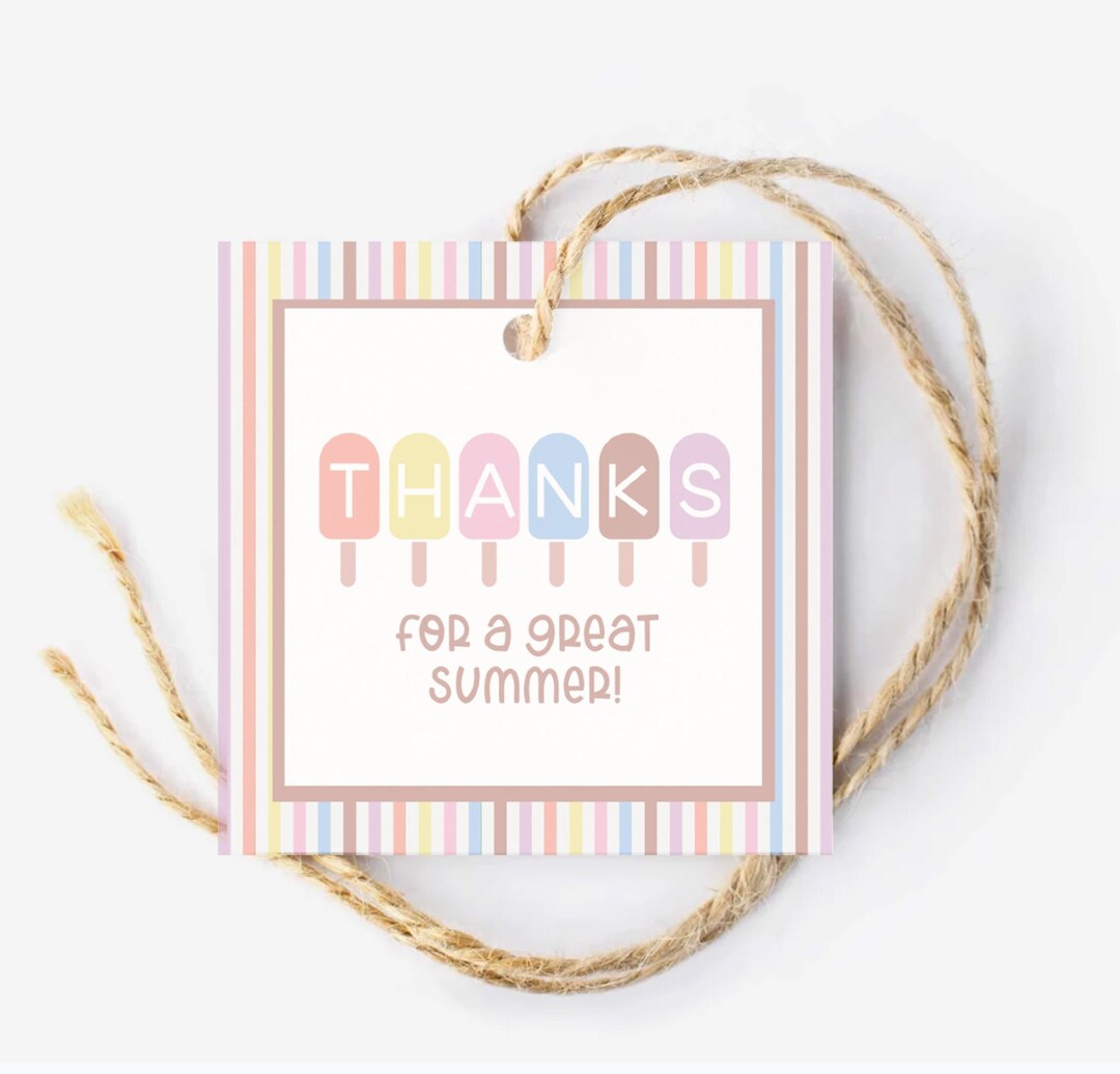Counselor Thank You Printable Tag, Printable Appeciation Tag, Summer ...