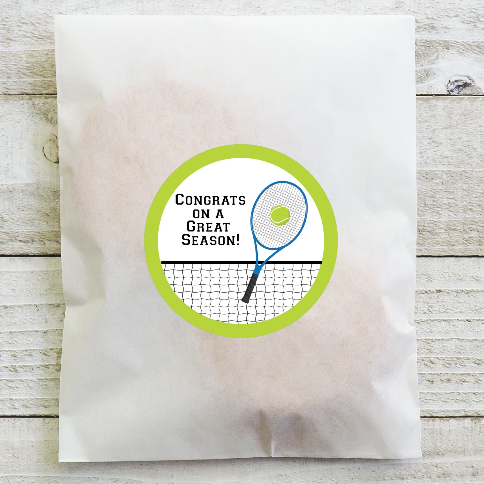 Tennis Printable Congrats Tag, Sports Party Favors, End of Season ...