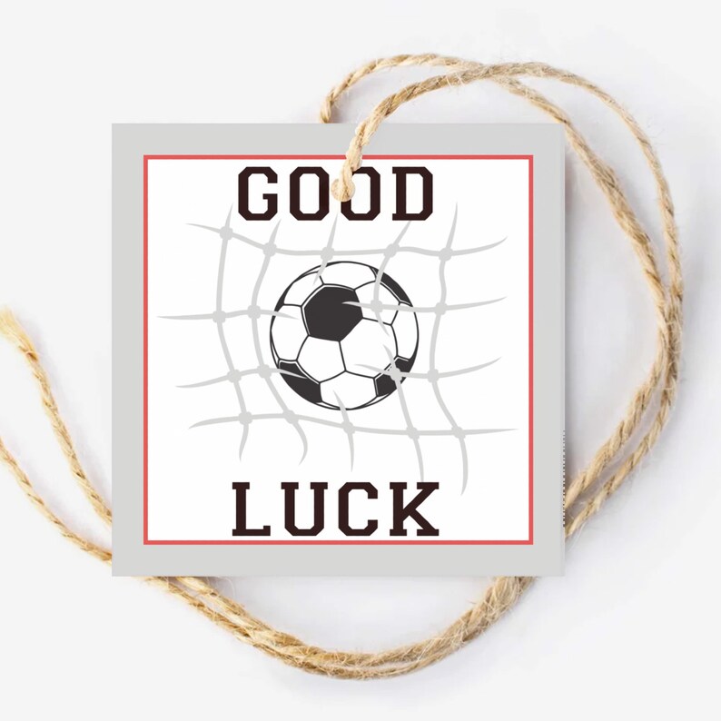 Team Treat Tags Printable Good Luck Soccer Tags Sports Team - Etsy