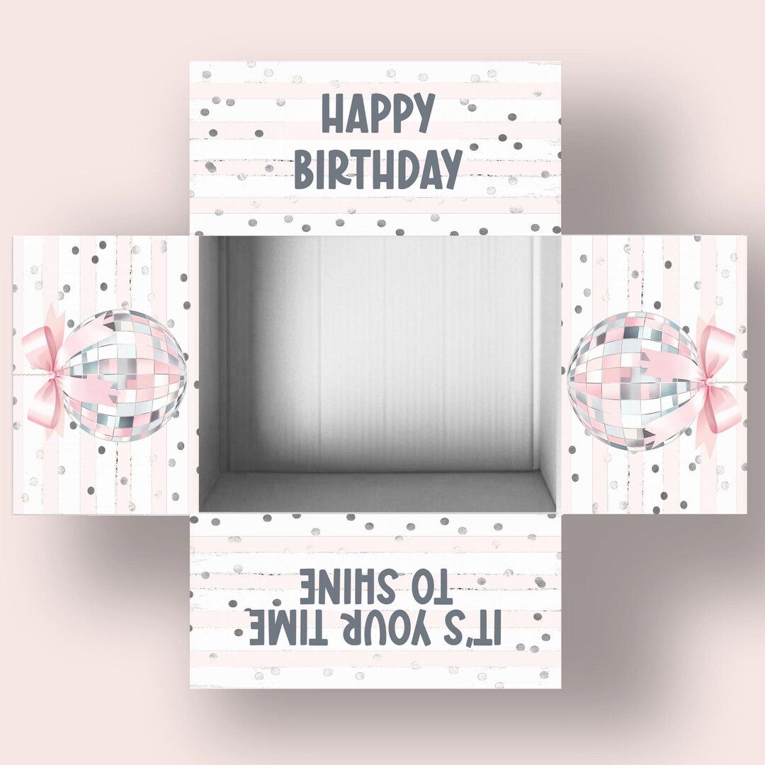 Printable Happy Birthday Care Package Labels, Coquette Shipping Box ...