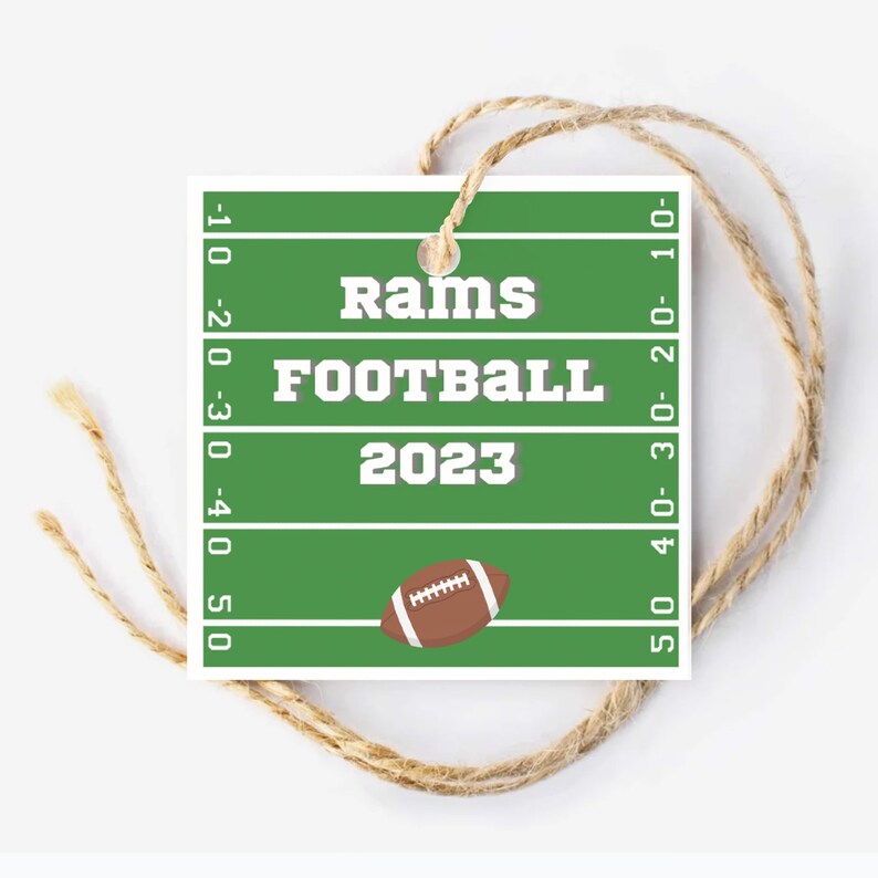 EDITABLE Football Tag Printable Sports Tags Tags for Team - Etsy