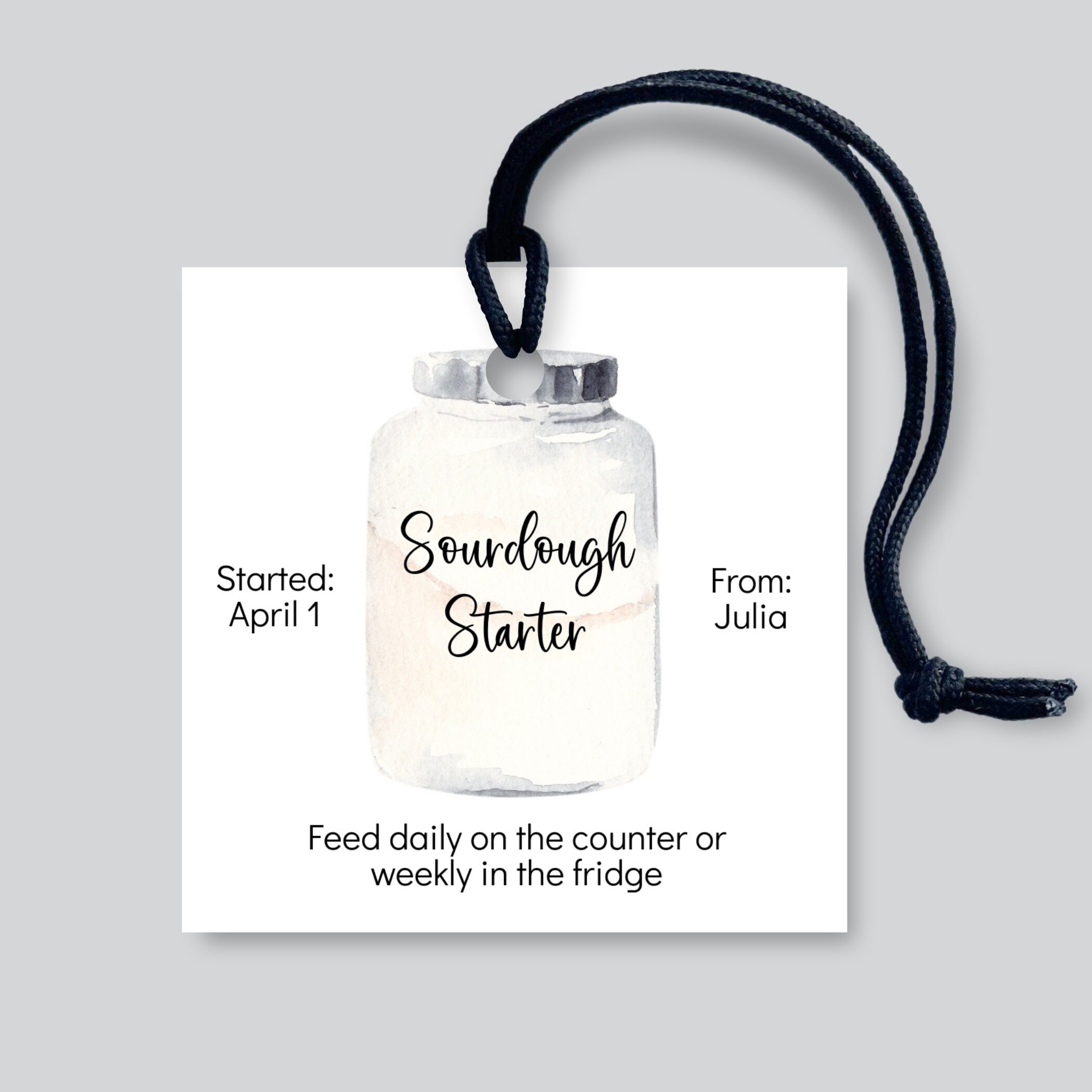 Sourdough Starter Tag Editable Template, Printable Food and Baked Goods ...