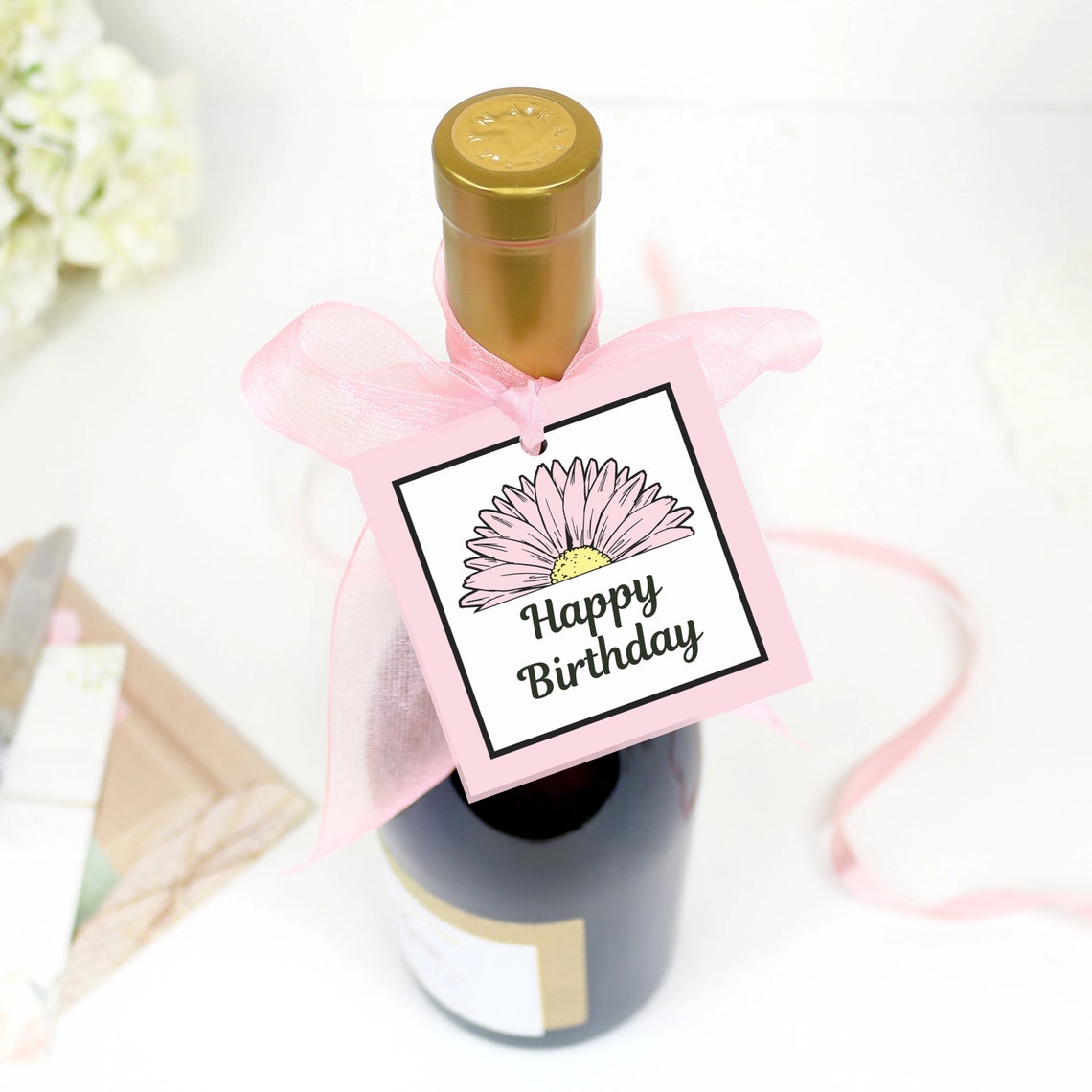 Happy Birthday Gift Tag With Sunflower Printable, Printable Birthday ...