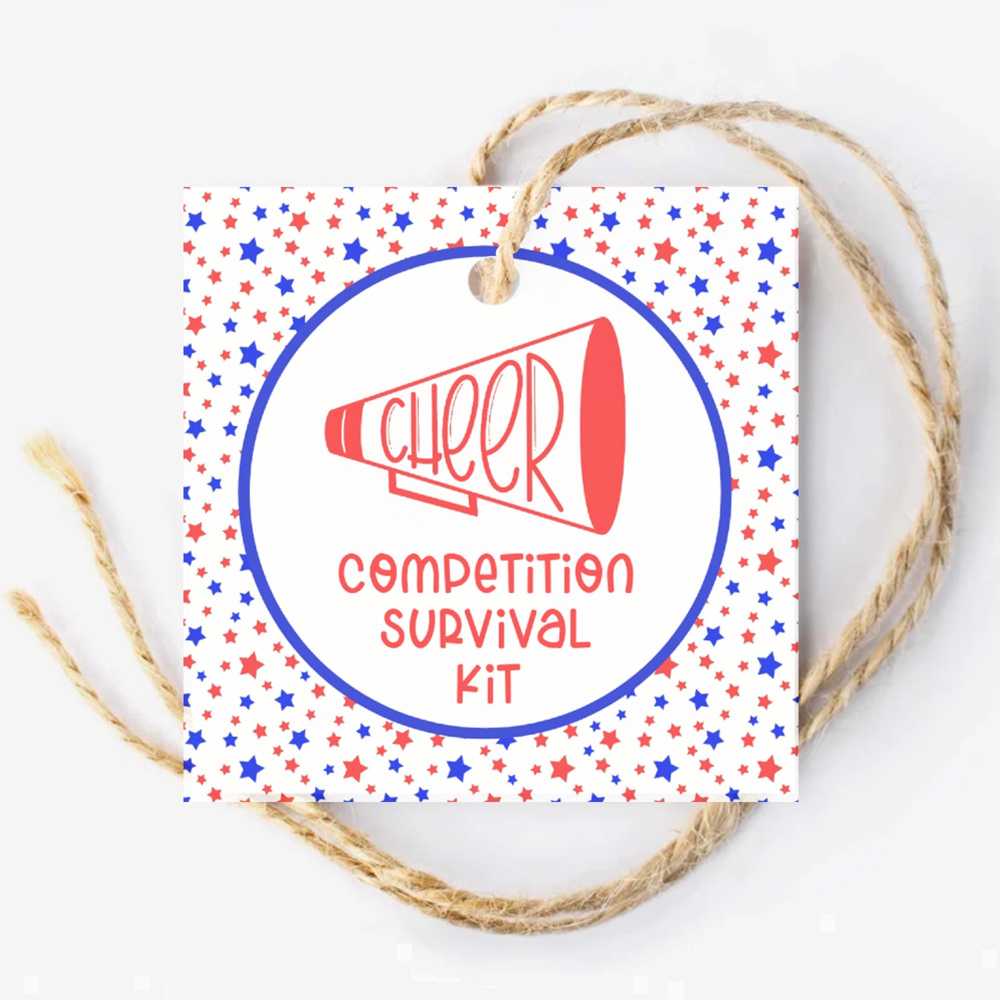 Printable Cheer Competition Survival Kit Tag, Cheer Team Gifts, Cheer ...