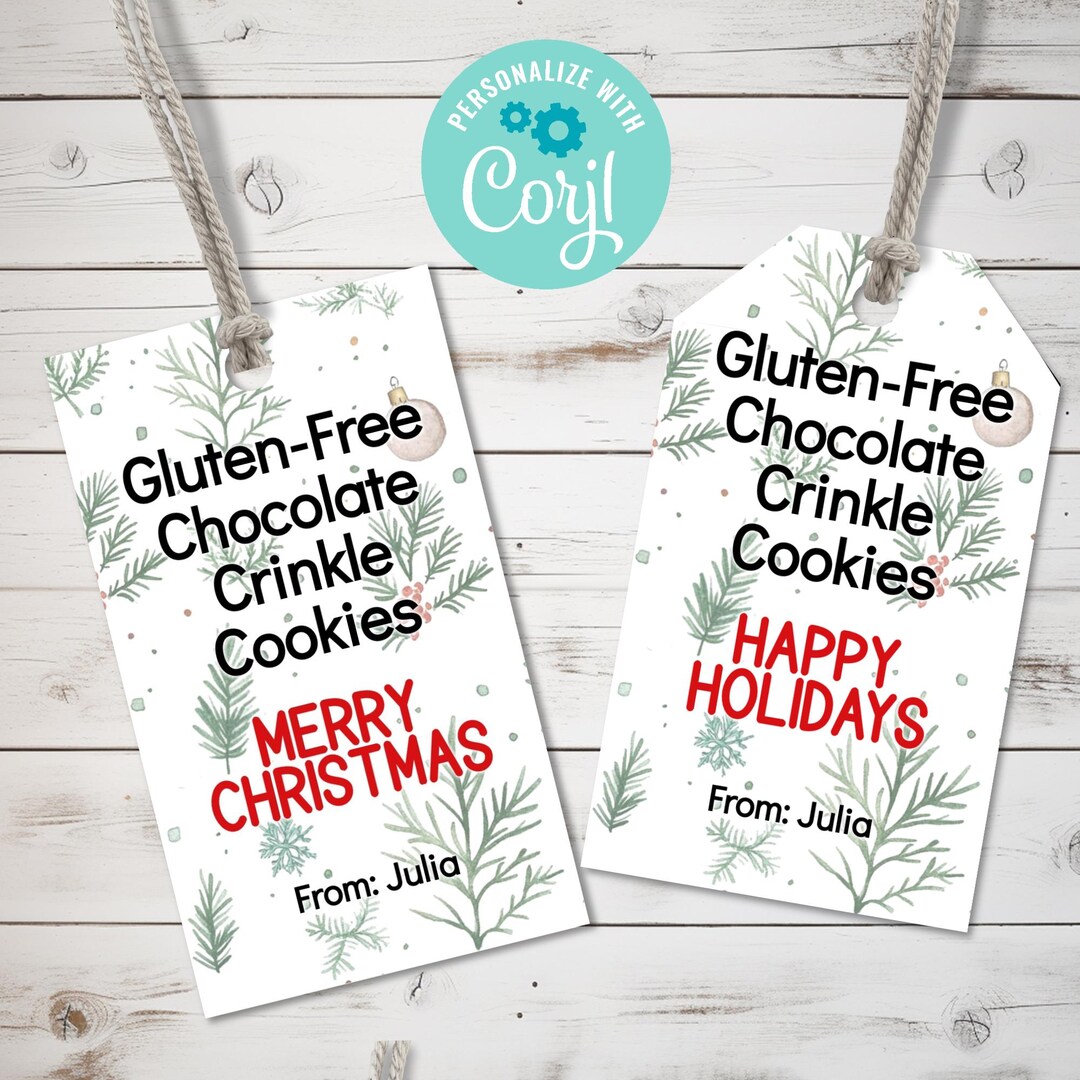 Editable Cookie Exchange Tag, Printable Christmas Cookie Gift Tag, Gift ...