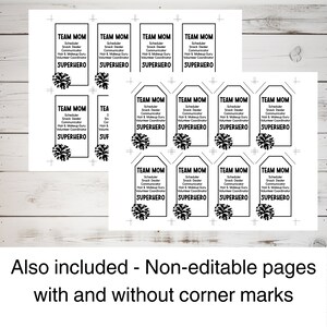 Cheer Team Mom Thank You Tag Editable Template, Printable Sports Tags ...