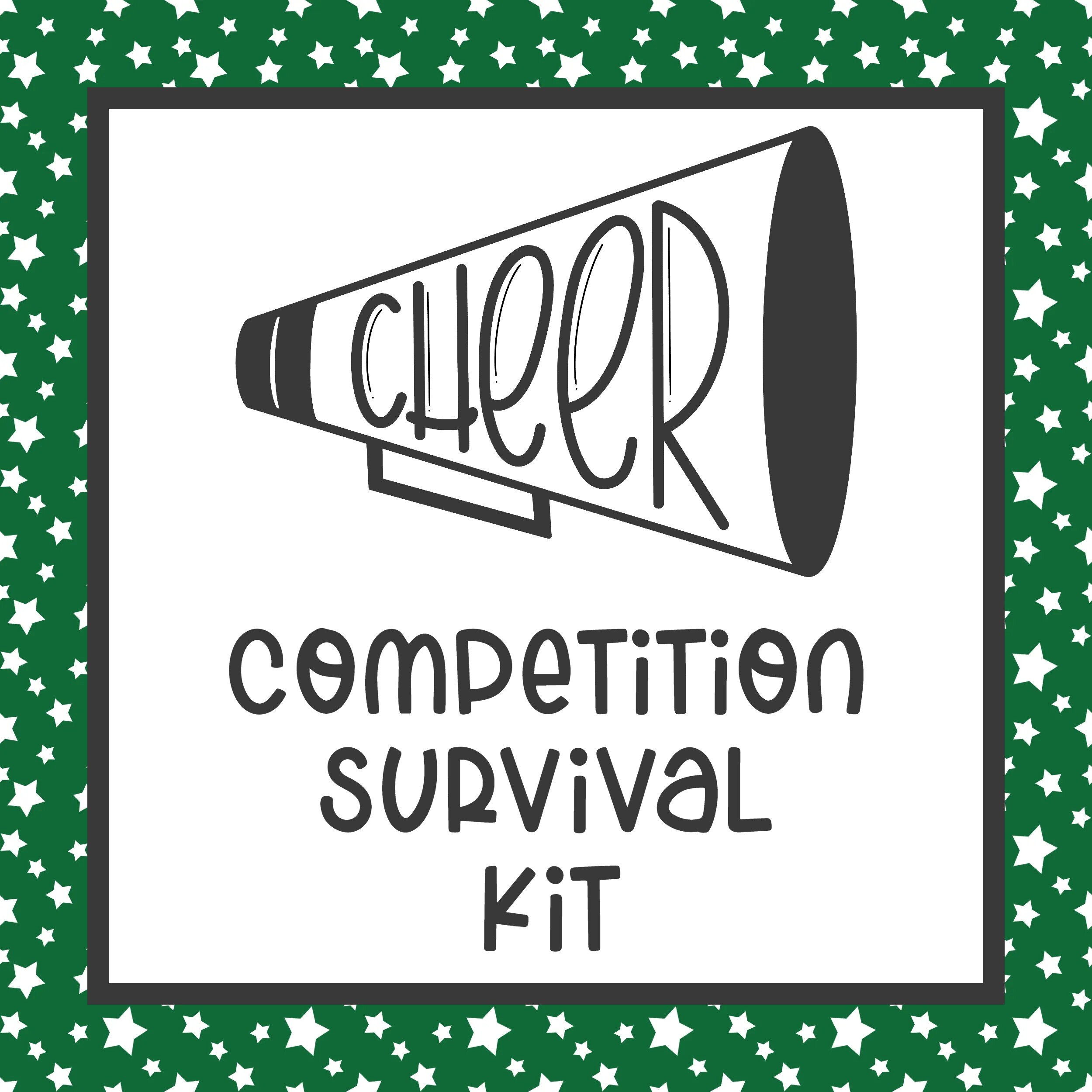 Printable Cheer Competition Survival Kit Tag, Cheer Team Gifts, Cheer ...