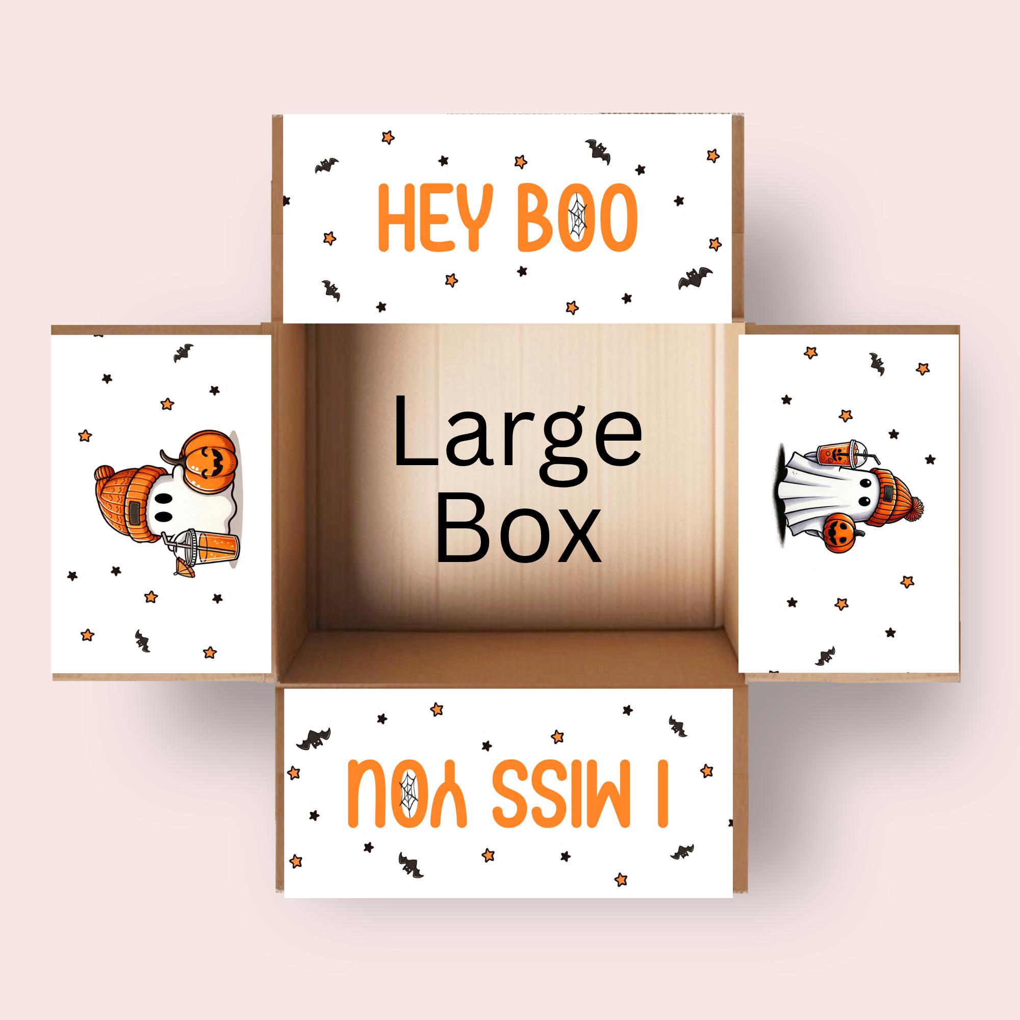 Halloween Care Package Labels, Hey Boo Shipping Box Stickers, Box Decor ...