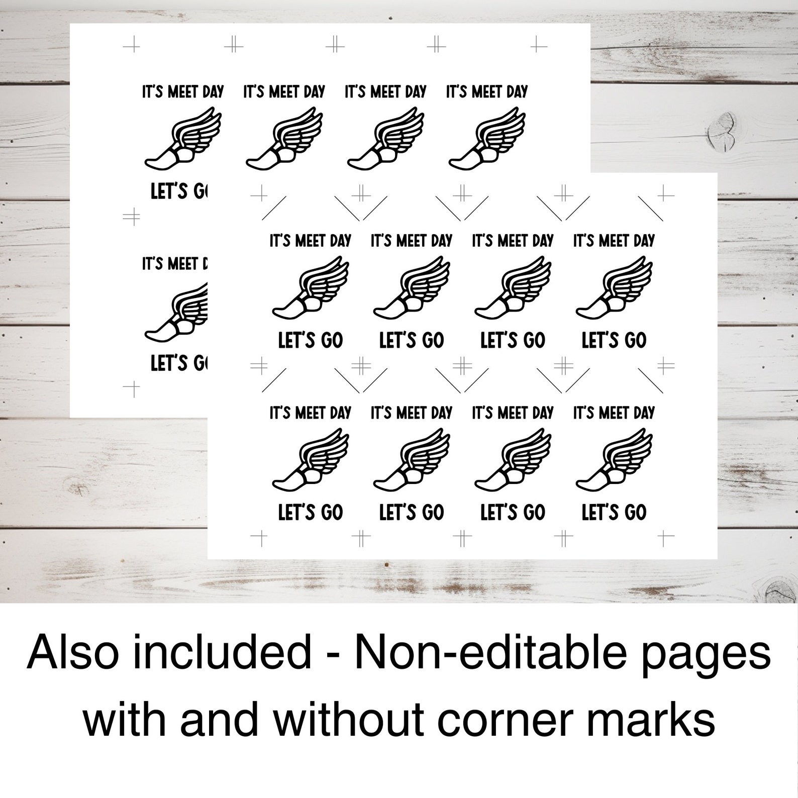 It's Meet Day Track and Field Tag Editable Template, Personalized ...