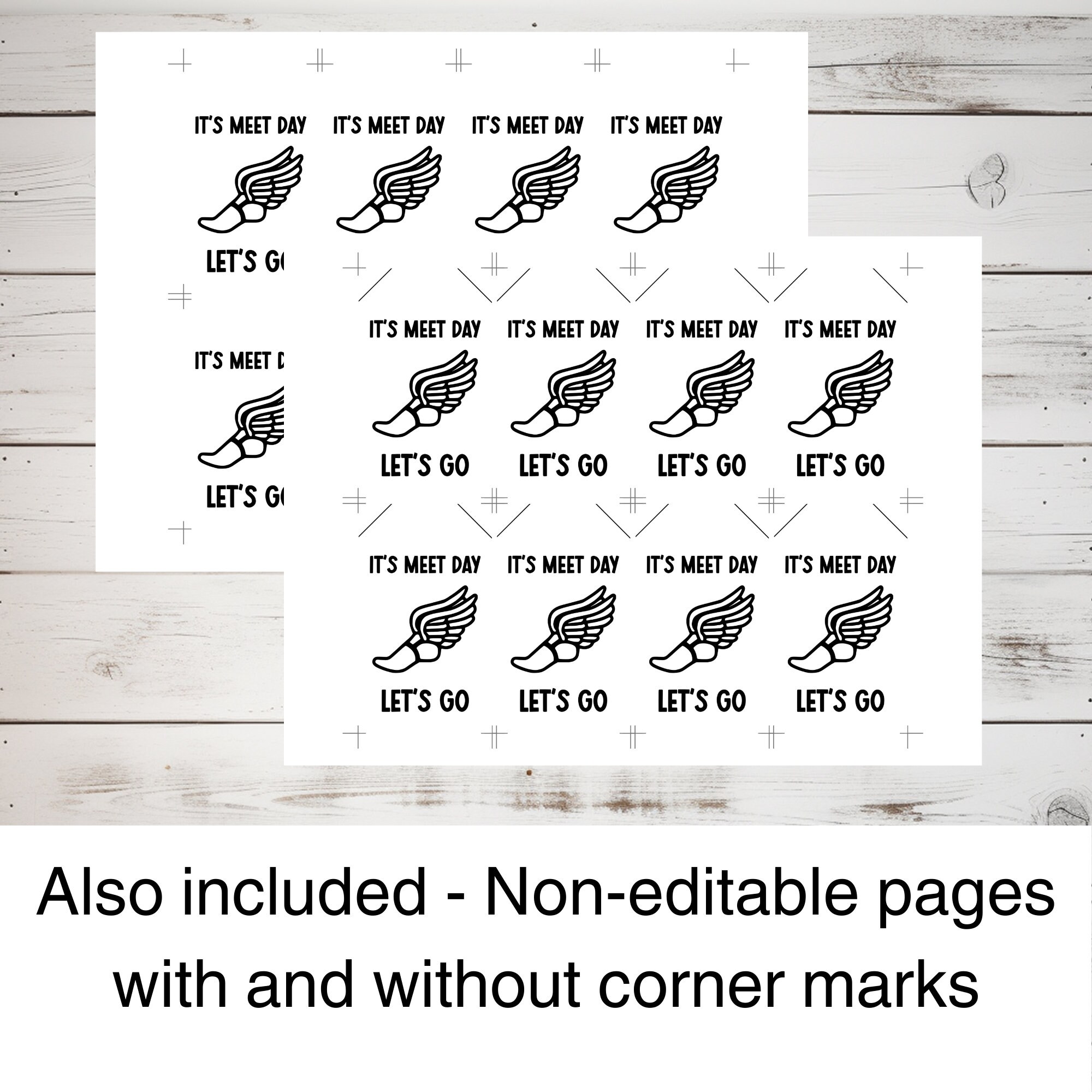 It's Meet Day Track and Field Tag Editable Template, Personalized ...