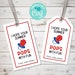 End of School Year Editable Gift Tag, Printable Party Favor Tag, Fourth ...