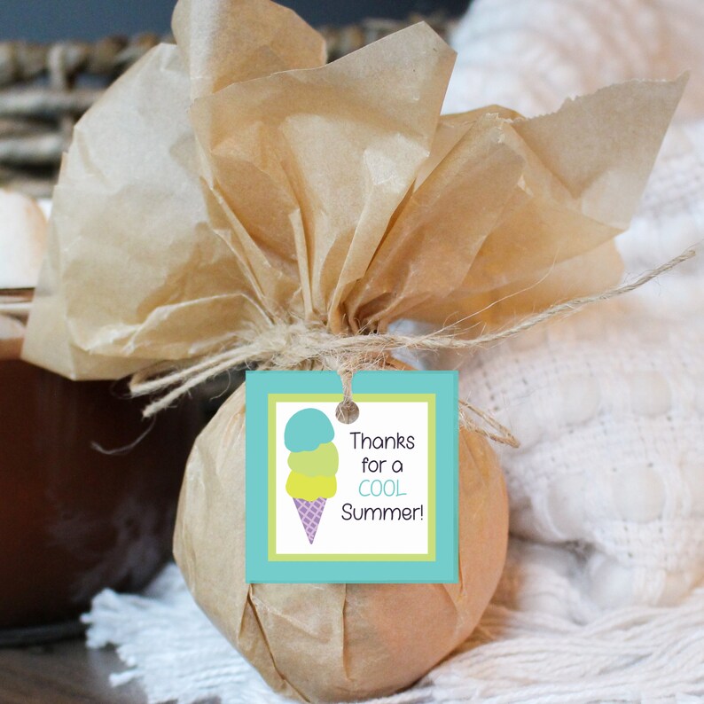 Summer Counselor Printable Tag, Printable Summer Tag, Thanks for a Cool ...