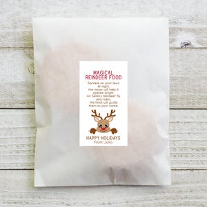 Editable Magic Reindeer Food Tag, Printable Winter Class Party Tags ...