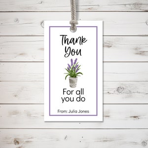 Thank You for All You Do Editable Gift Tag, Printable Appreciation ...