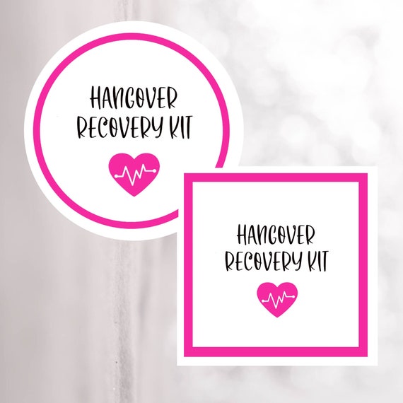 Birthday Hangover Hangover Recovery Kit Sticker Printable - Etsy