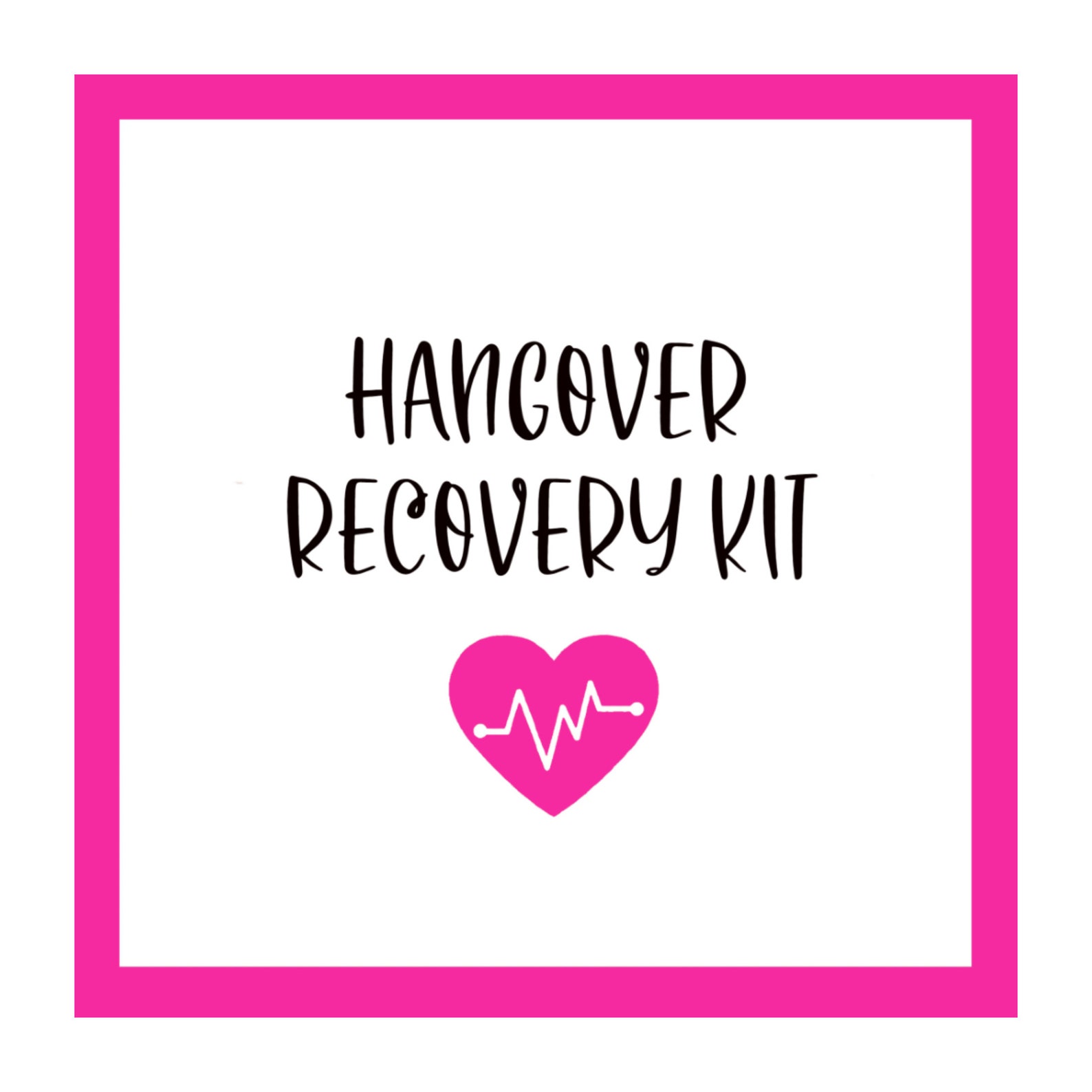 Birthday Hangover, Hangover Recovery Kit Sticker, Printable Hangover ...