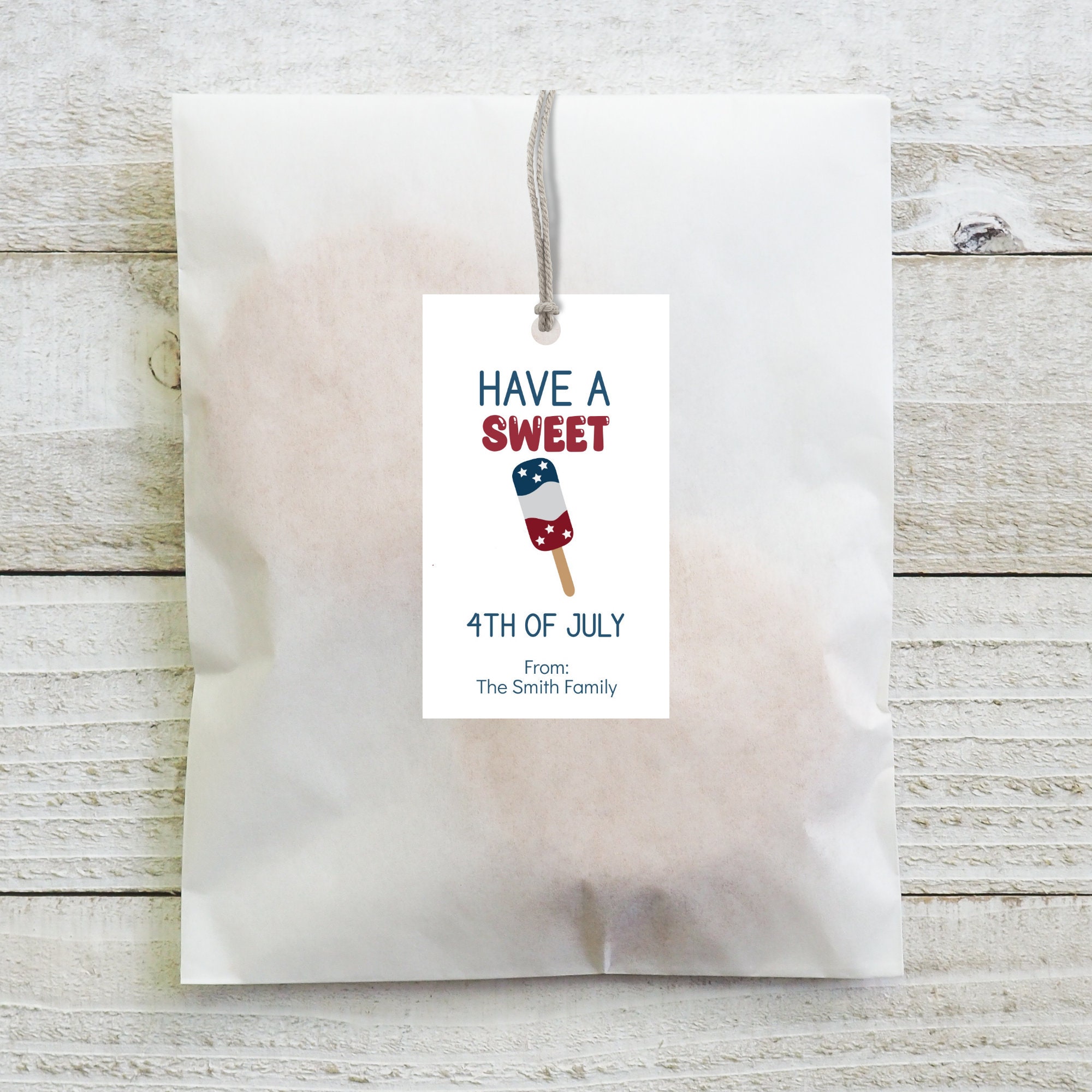 Editable Fourth of July Popsicle Favor Tag, Printable July 4th Tag ...
