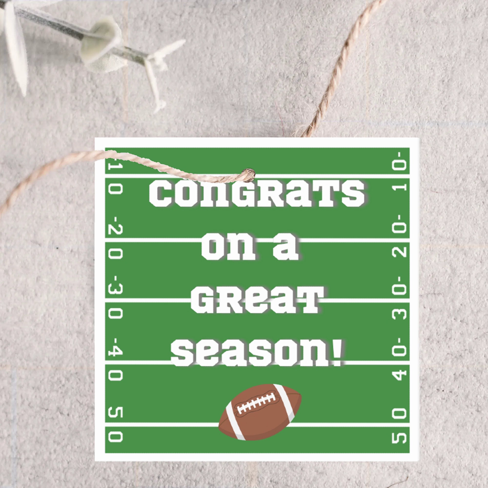 Printable Congrats Football Tag, Team Treat Tags, Sports Team Tags ...