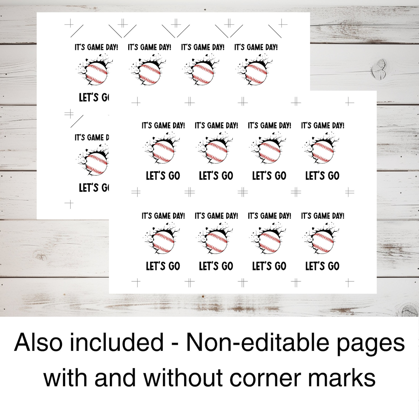 Baseball Game Day Treat Tag Editable Template, Personalized Baseball ...