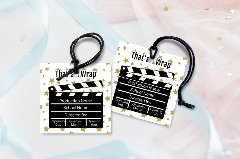 That's A Wrap Editable Tag, Printable Fine Arts Tag, Gift for Actors ...