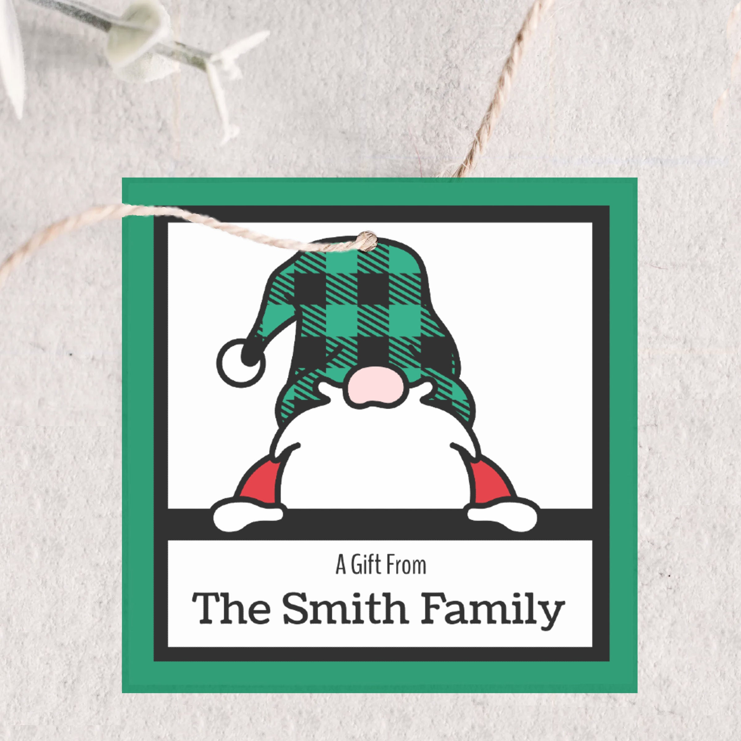 EDITABLE Christmas Gnome Gift Tags Printable Christmas Tags - Etsy