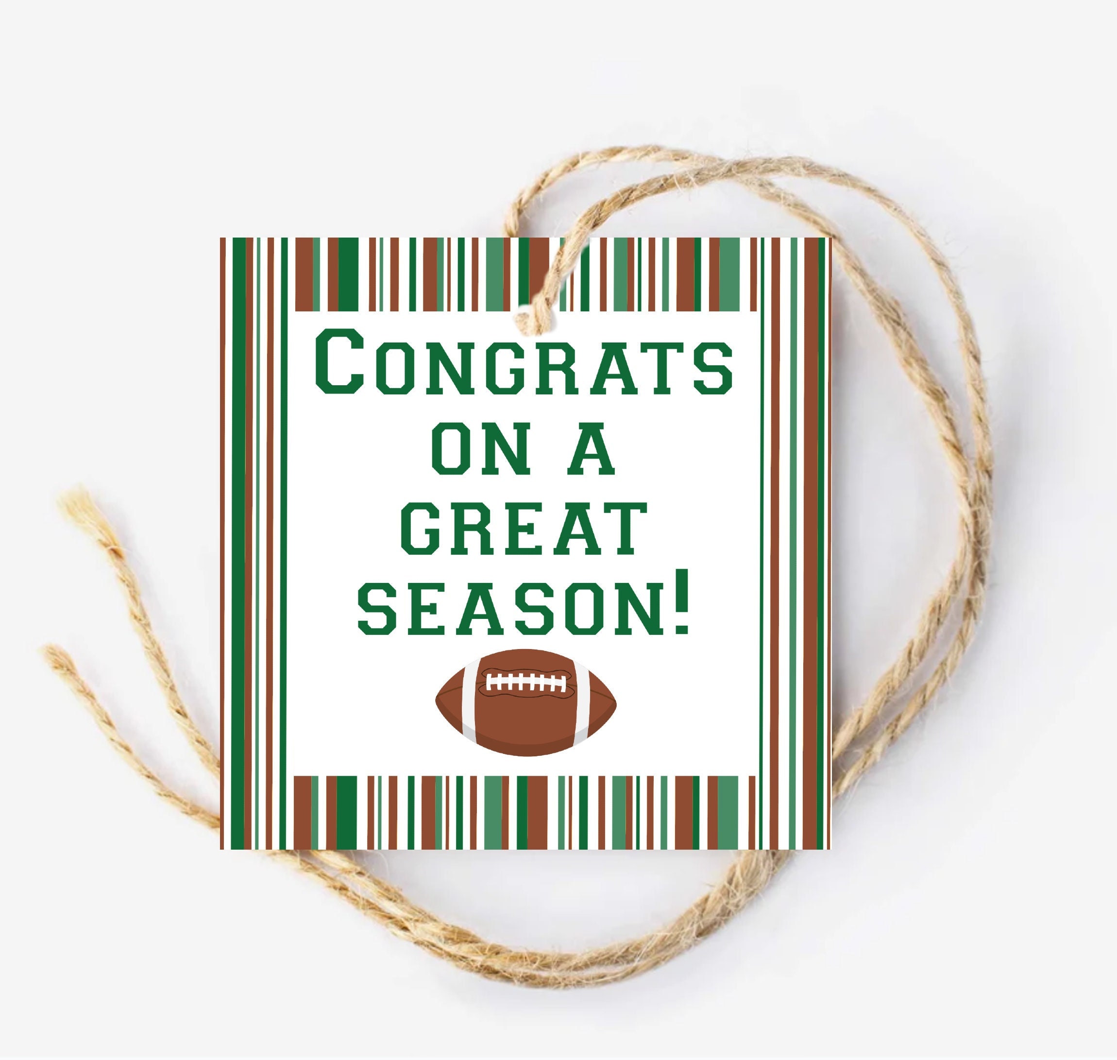Printable Congrats Football Tag Team Treat Tags Sports Team - Etsy
