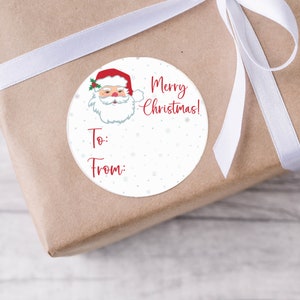 Printable Santa Gift Tags, Merry Christmas Tags, From Santa Tags, Happy ...