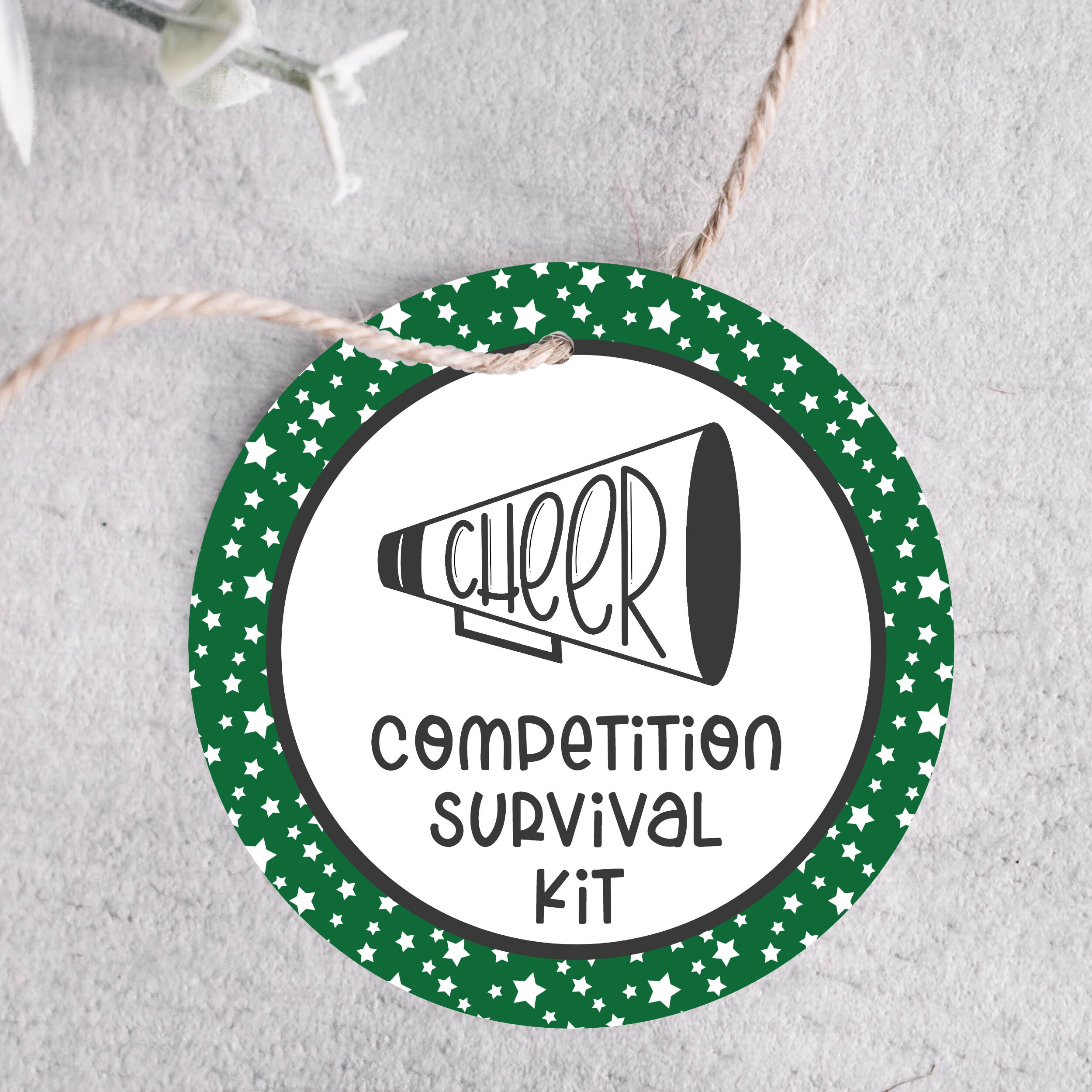 Printable Cheer Competition Survival Kit Tag, Cheer Team Gifts, Cheer ...