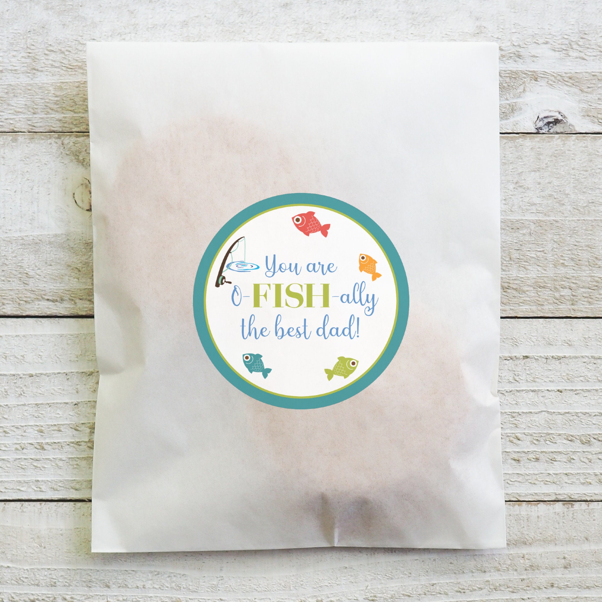 Printable Father's Day Gift Tag, Fish Themed Gift Tag, Tag for Fathers ...