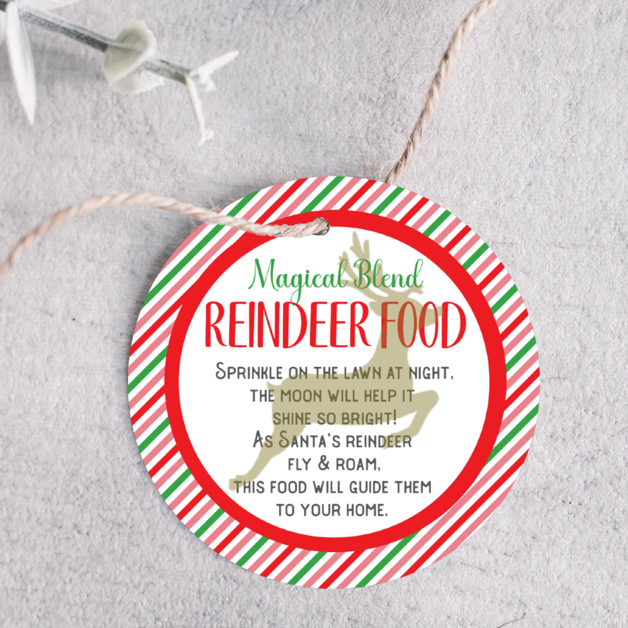 Magic Reindeer Food, Printable Reindeer Food Tag, Reindeer Food ...