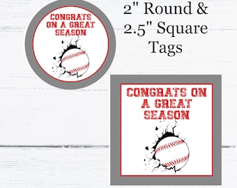 Baseball Thank You for All Your Support Printable Tag Thank - Etsy