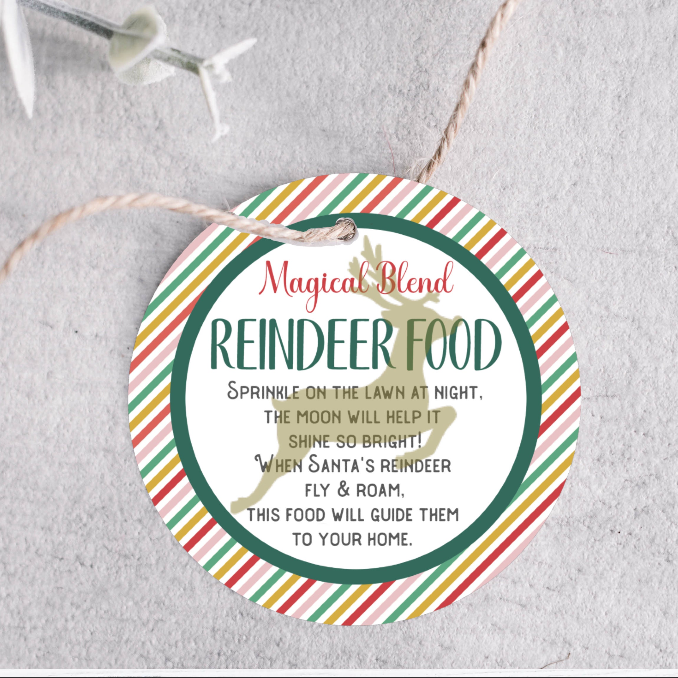 Reindeer Food Tags, Magic Reindeer Food, Reindeer Food Label, Christmas ...