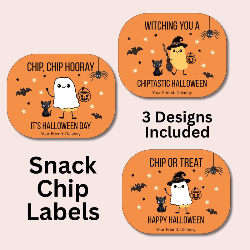 Chip or Treat Pringles Label - Etsy