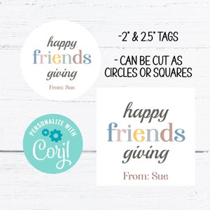 Friendsgiving Gift Tags Editable, Printable Fall Tags, Thanksgiving Tag ...