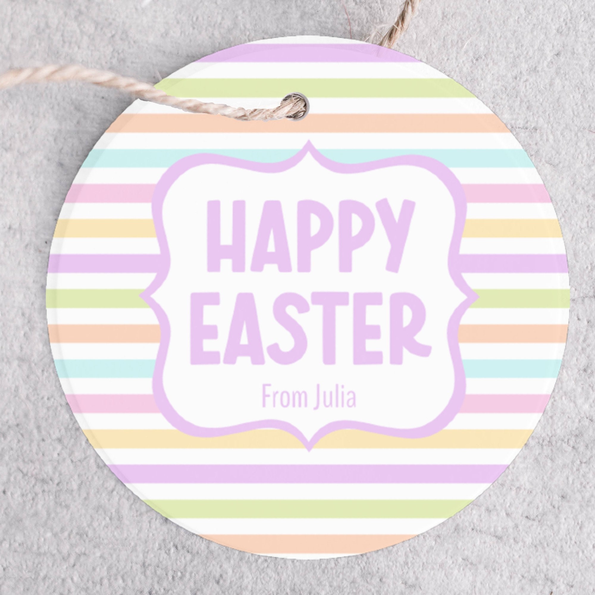 Happy Easter Editable Gift Tag Template, Printable Easter Gift Tag ...