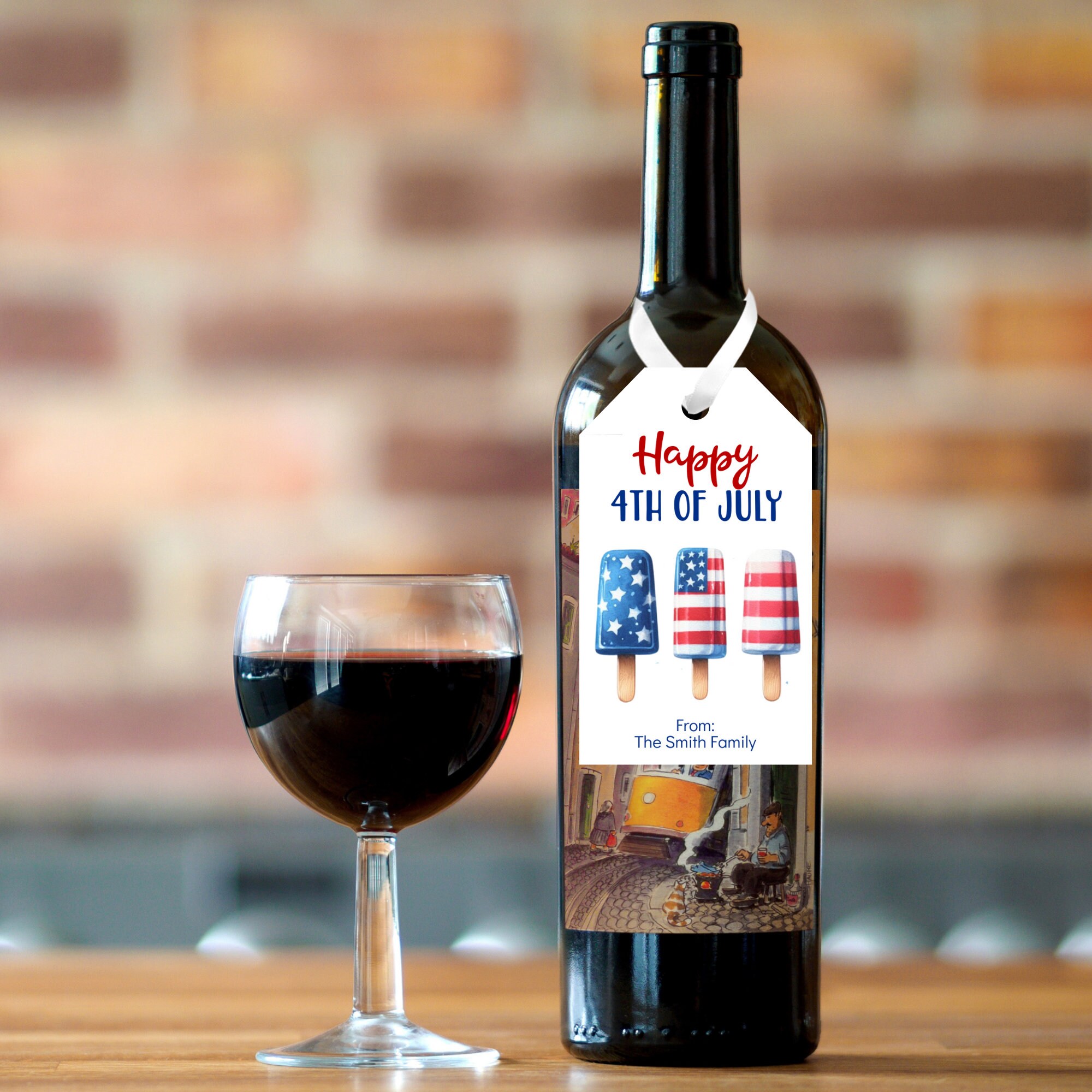 Editable Happy Fourth of July Gift Tag, Printable July 4th Tag ...