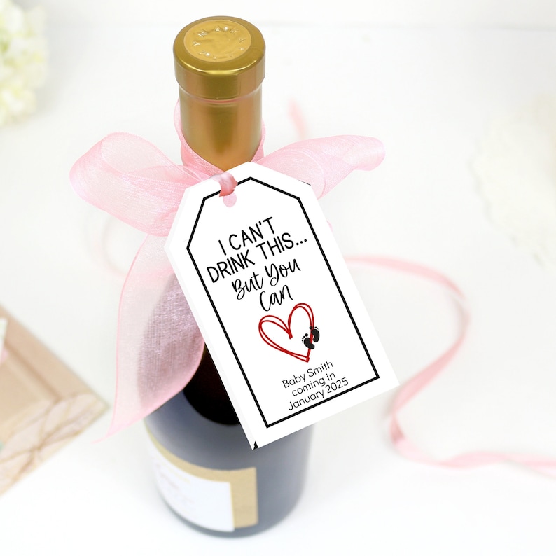 Editable Funny Pregnancy Announcement, Printable Baby Announcement Tag ...
