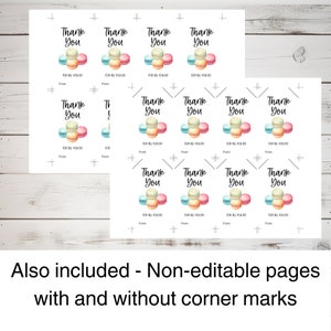 Editable Thank You Gift Tag With Macarons, Printable Appreciation Tag ...