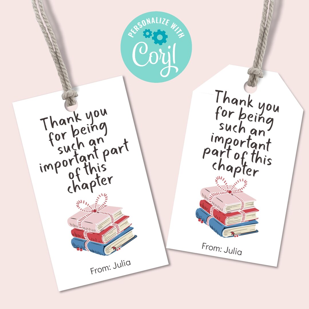 Thank You Editable Gift Tag, Printable Appreciation Tag, Volunteer ...