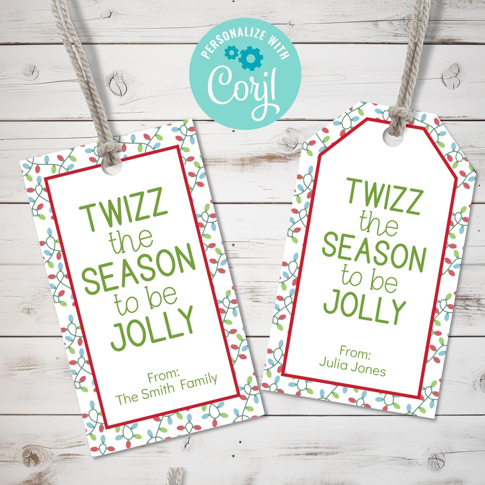 Christmas Licorice Editable Tag, Printable Twizz the Season to Be Jolly ...