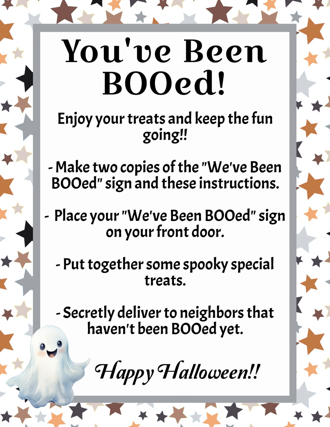 You've Been Booed Bundle Printable, Printable Fall, Happy Halloween ...