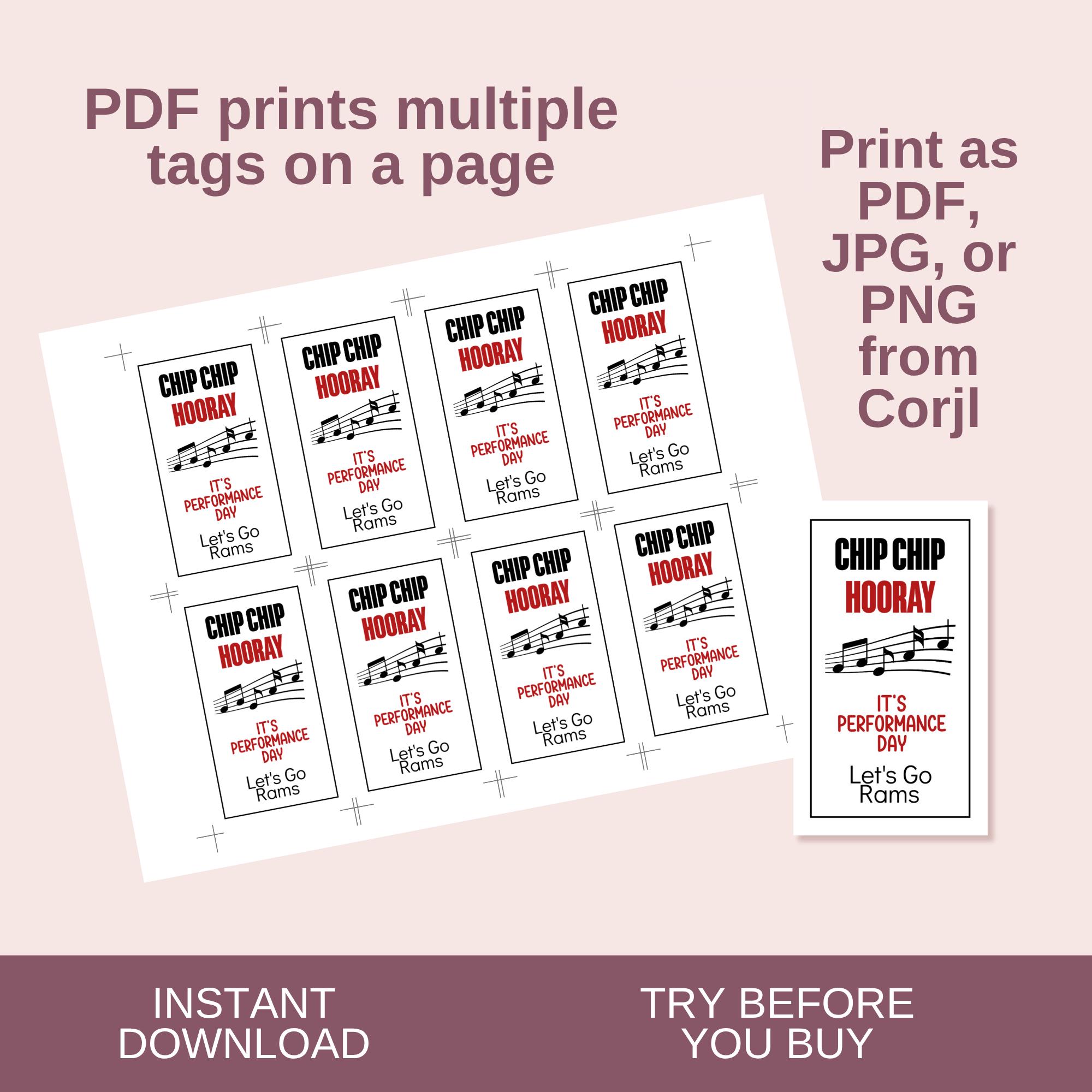Marching Band Editable Tag, Printable Fine Arts Tag, Band or Orchestra ...