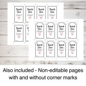 Thank You From the Bottom of My Heart Editable Gift Tag, Printable ...