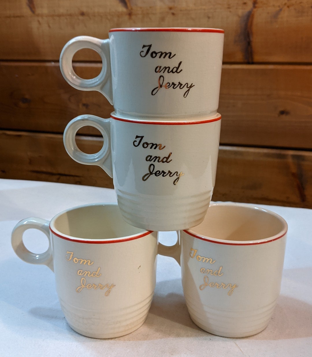 Vintage Tom & Jerry Cup Set/4 With Fox Hunting Scenes 1950s - Etsy